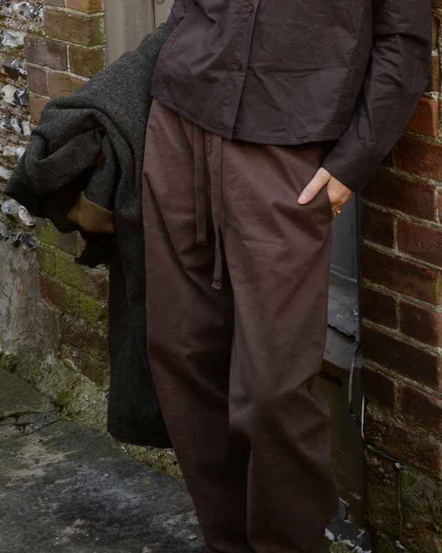Crossley Milk Chocolate Barrell Leg Cropped Trousers – Woven Store
